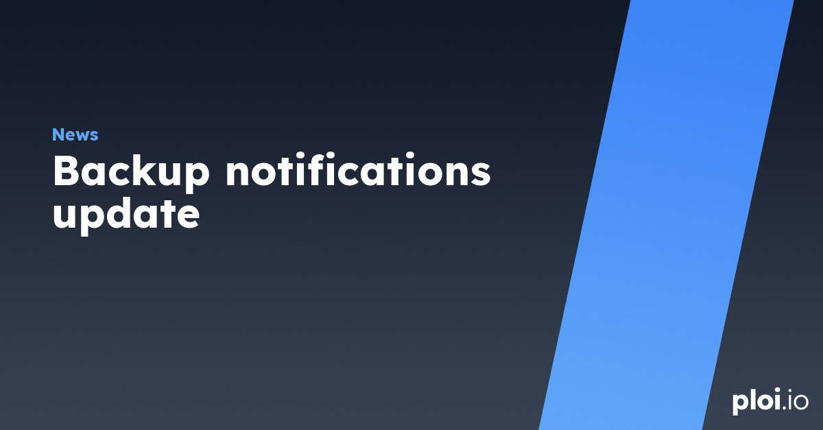 Backup notifications update 🔔 - Server Management Tool