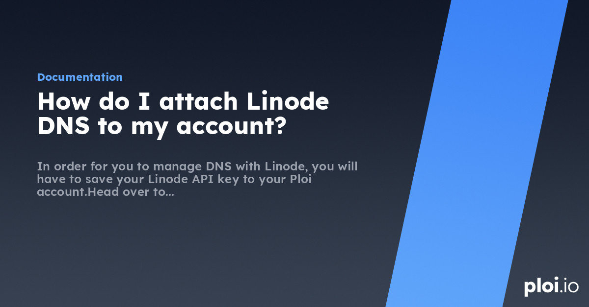 How do I attach Linode DNS to my account? - Server Management Tool