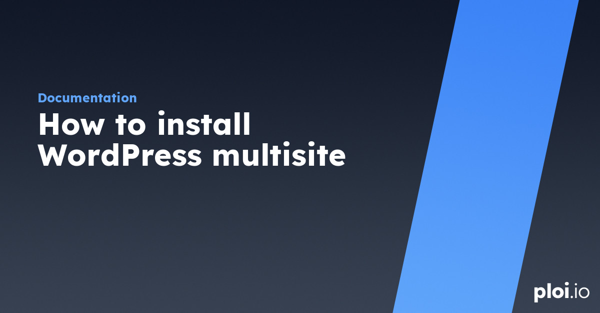 How to install WordPress multisite - Server Management Tool