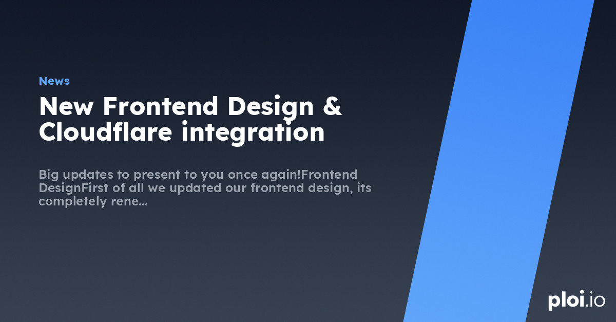 New Frontend Design & Cloudflare integration — Server Management Tool