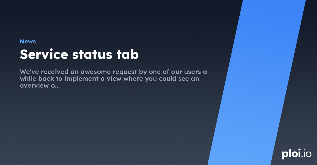 Service status tab 🚦 - Server Management Tool