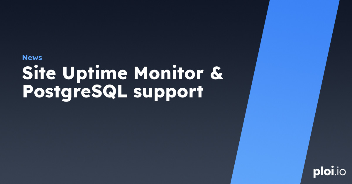 Site Uptime Monitor And Postgresql Support Server Management Tool