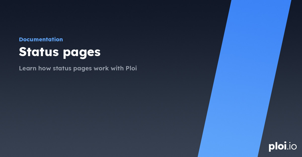 Status pages - Server Management Tool
